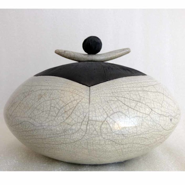 Coupe en céramique raku blanche - Amagalerie